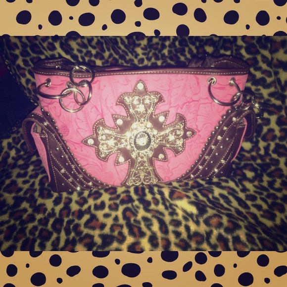 Bags | Pink Rhinestone Purse | Poshmark